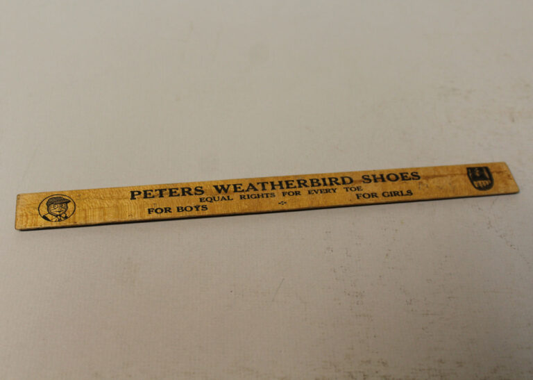 Bargain John's Antiques | Antique Wood Ruler - Peters Weather Bird ...