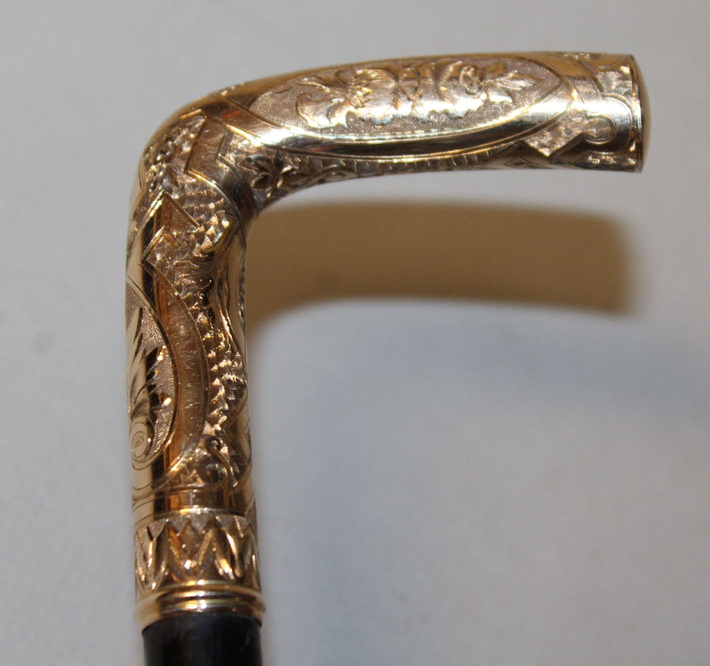 Bargain John's Antiques | Antique Victorian Gold Filled Cane Walking ...