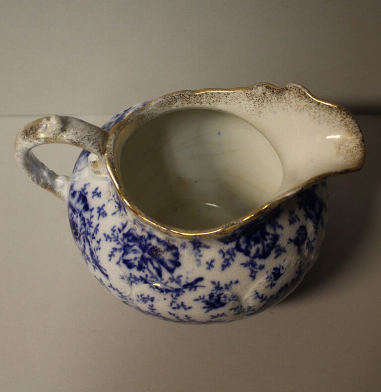 Bargain John's Antiques | Antique Flow Blue Warwick China Pitcher - 8 1 ...