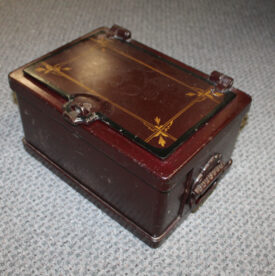 Bargain John's Antiques | Antique Iron Strong Box with Decorative Cast ...