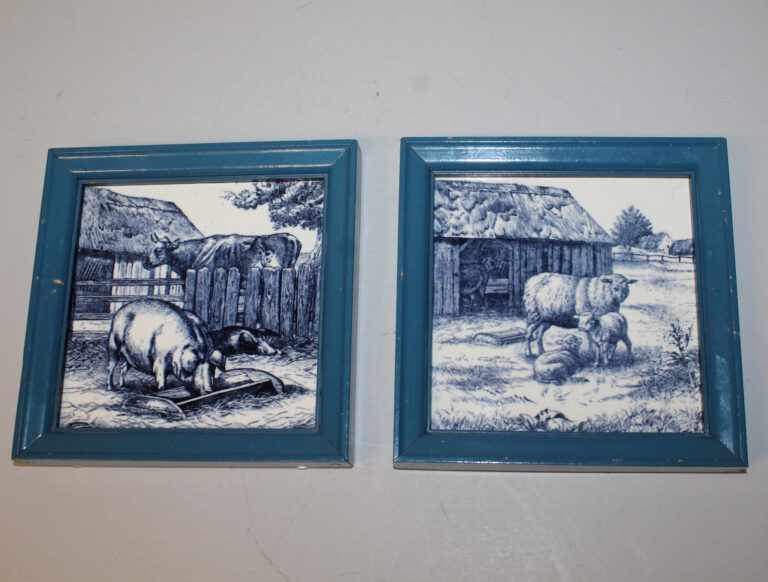 Bargain John's Antiques | Antique Pair of Blue and White Minton ...