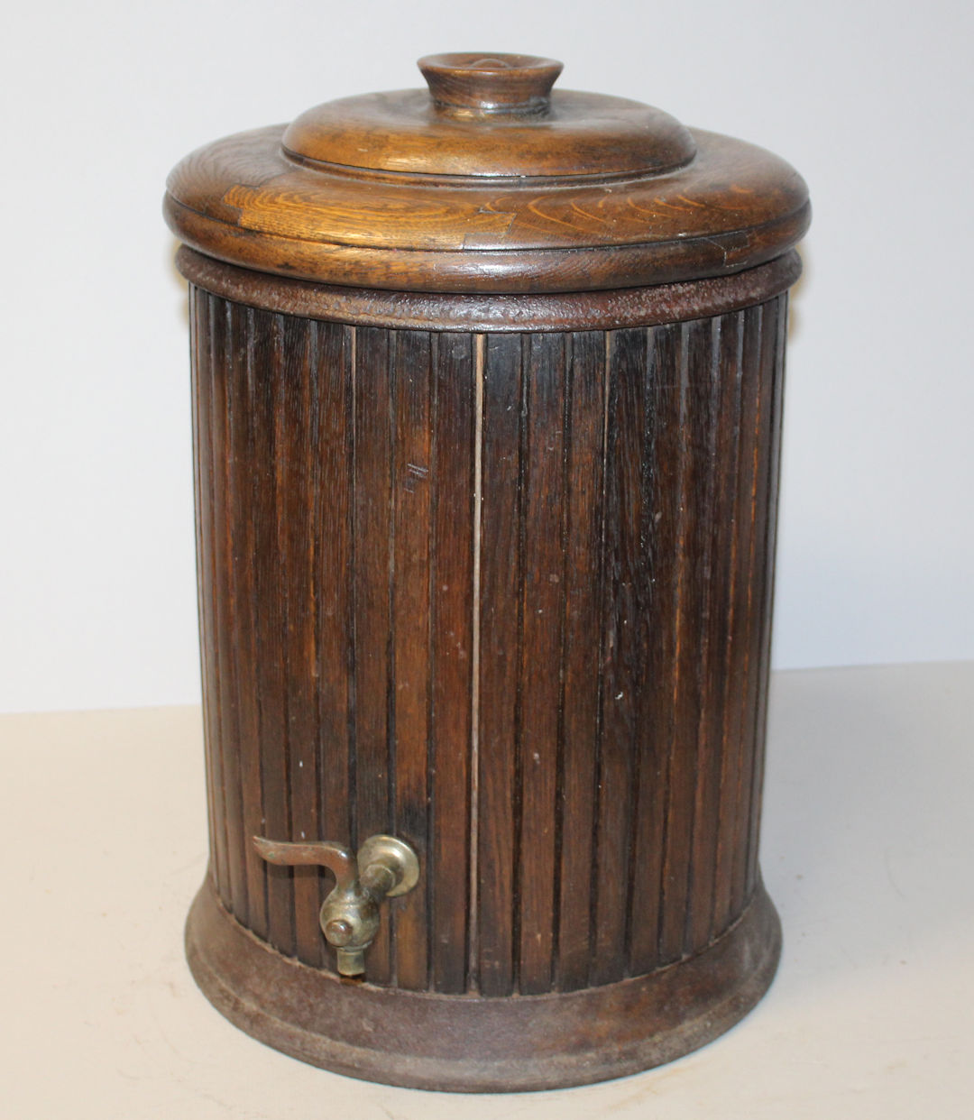 Bargain John's Antiques | Antique Oak Water Cooler with Ceramic Liner ...