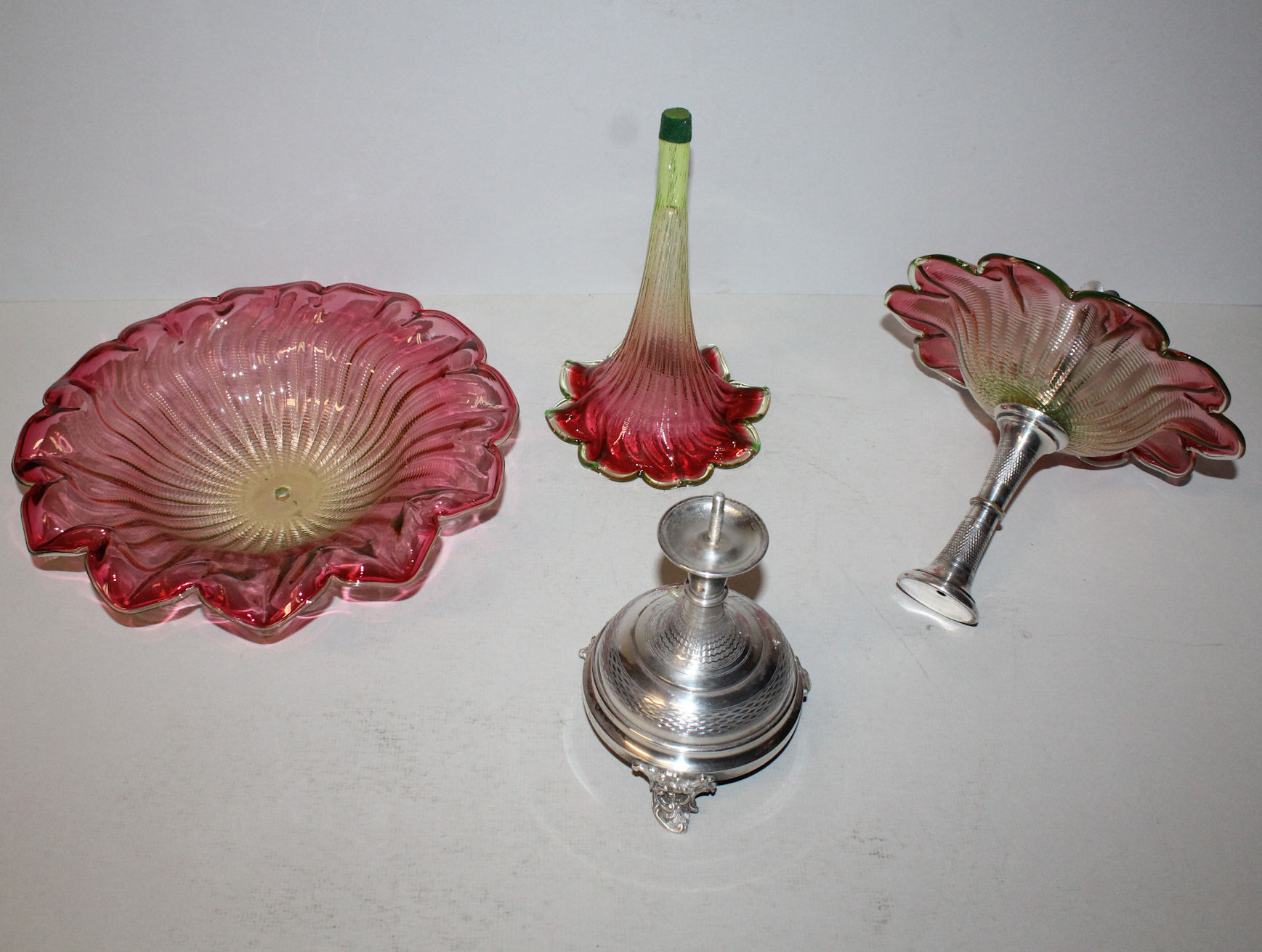 Bargain John's Antiques | Antique Victorian Art Glass Rubina Verde ...