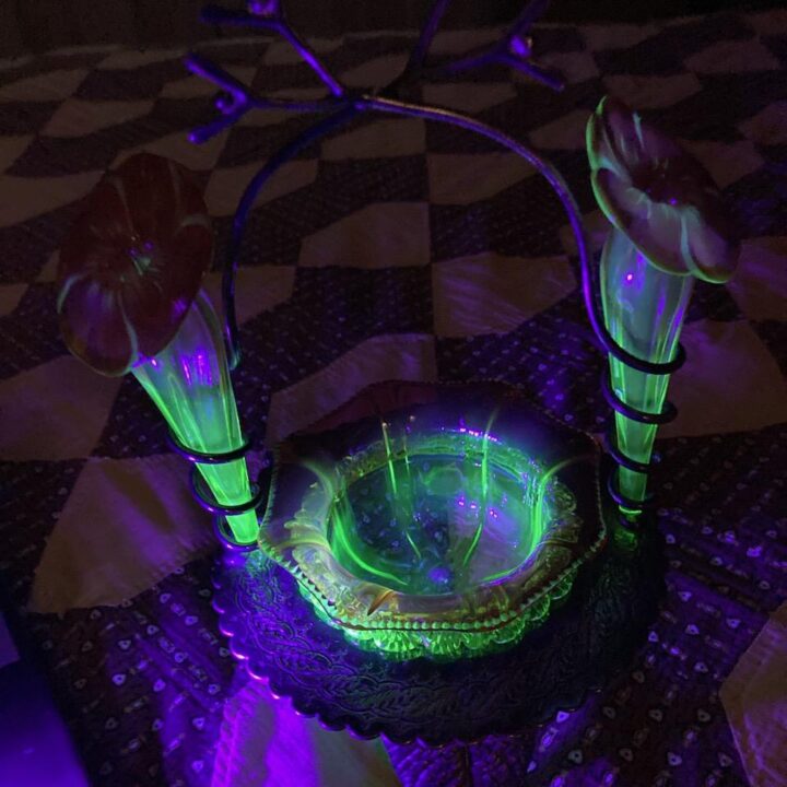 Bargain John's Antiques | Antique Victorian Rubina Verde Art Glass ...