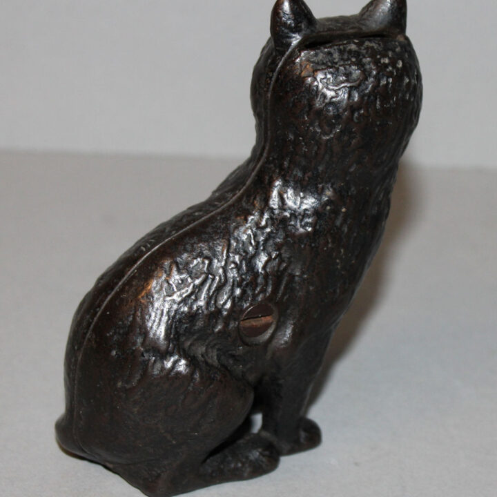 Bargain John's Antiques | Antique Cast Iron Seated Cat with Soft Hair ...
