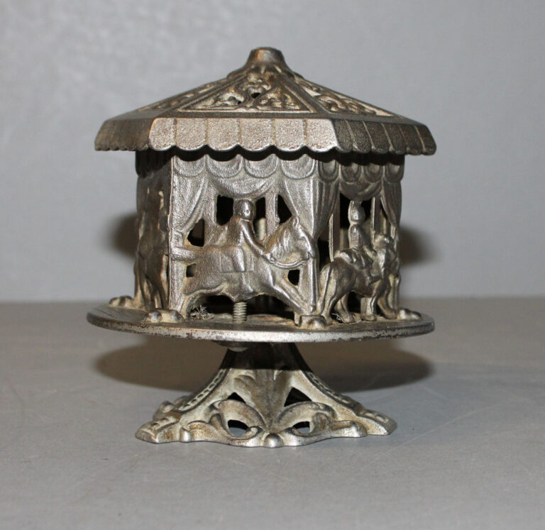 Bargain John's Antiques | Antique Merry-Go-Round Carousel Cast Iron ...