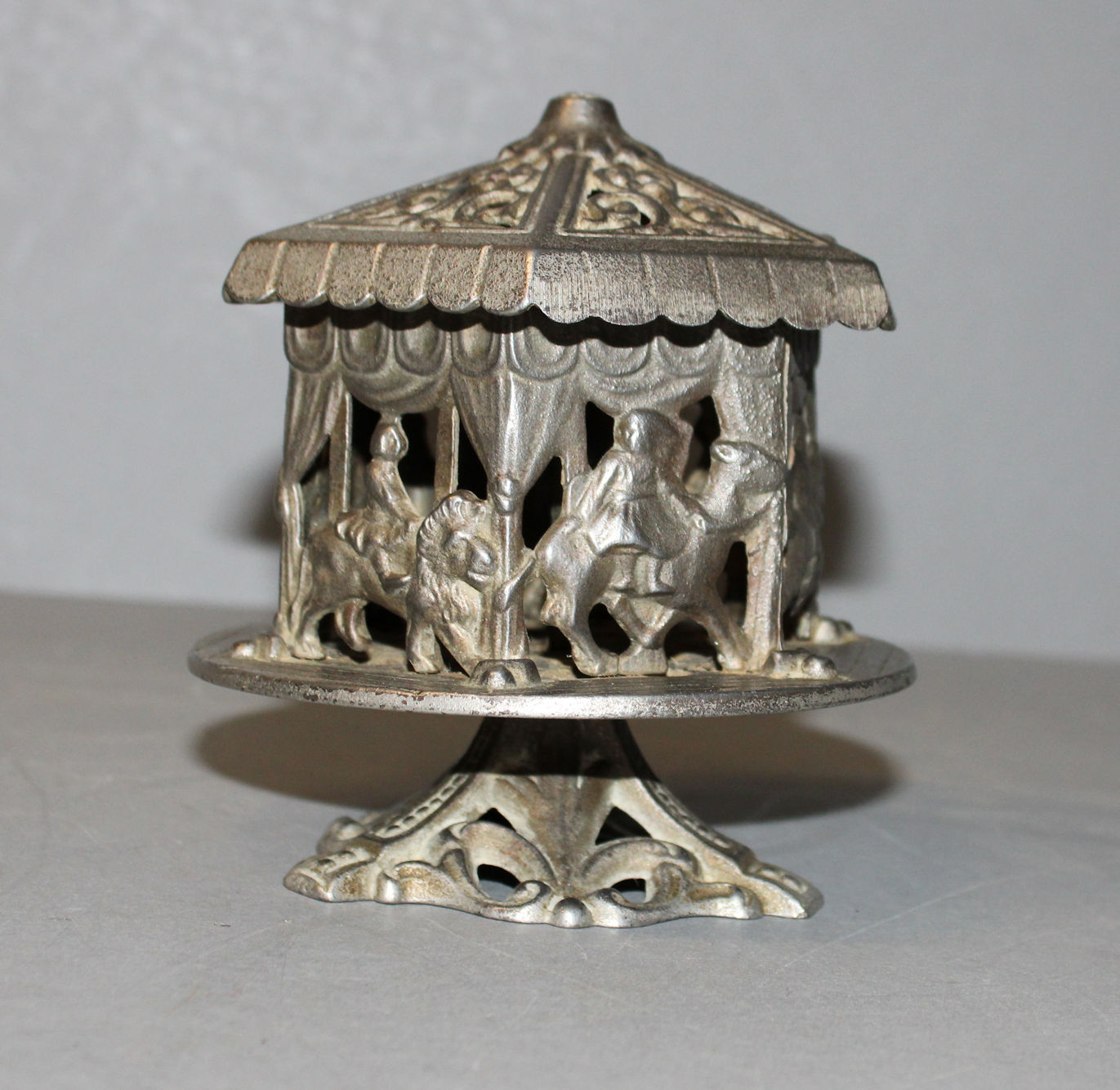 Bargain John's Antiques | Antique Merry-Go-Round Carousel Cast Iron ...