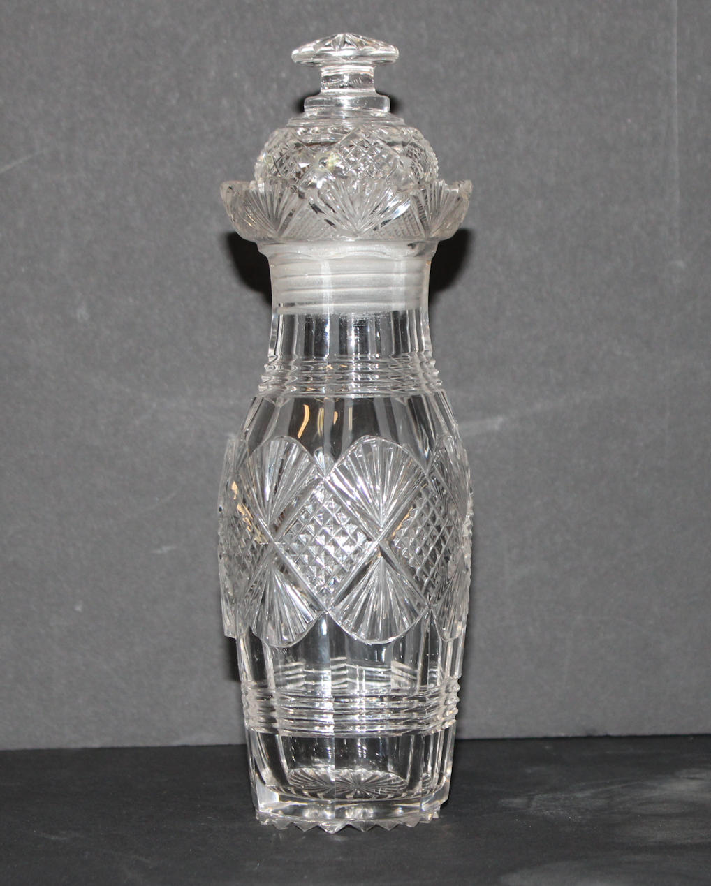 Bargain John's Antiques | Antique Victorian Cut Glass Container with ...