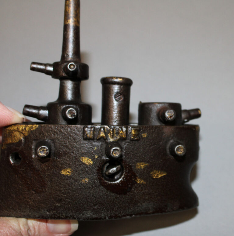 Bargain John's Antiques | Antique Cast Iron Maine Battleship Coin Bank ...